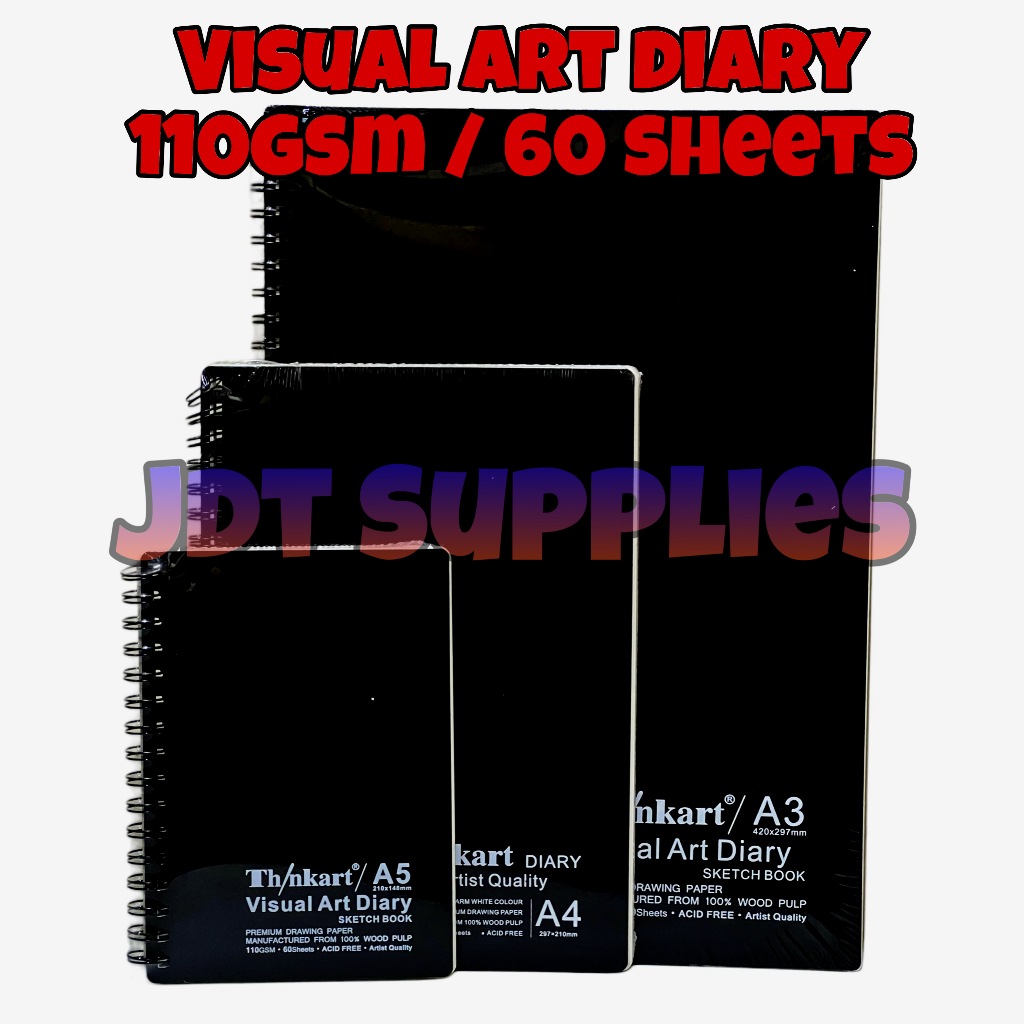 Visual Art Diary / Sketch Book 110gsm [60 Sheets] [A5/A4/A3] | Shopee ...