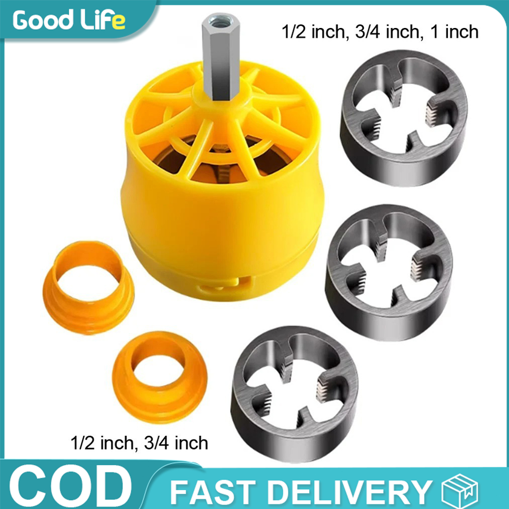 PPR Pipe Threader Kit With 1/2 3/4 1 Inch Dies Pipe Threader Pipe Round ...