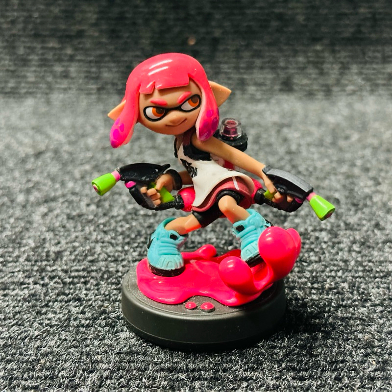 NEON PINK INKLING GIRL Nintendo Amiibo Action Figure Splatoon Series ...
