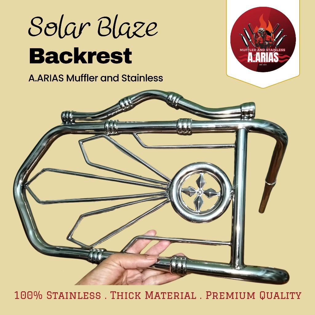 Stainless Backrest Sandalan (Solar Blaze Design) | Shopee Philippines