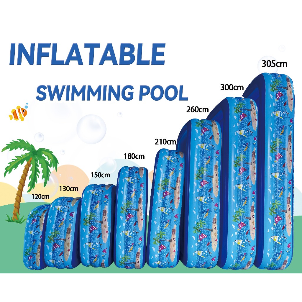 Inflatable Swimming Pool For Kids Air Pump Famirly Swimming Pool Water ...