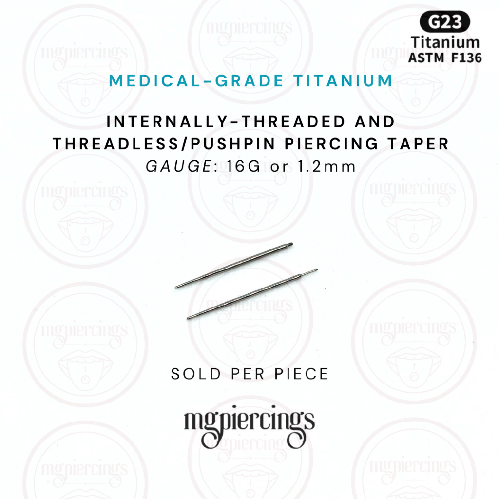 MGPIERCINGS Insertion Taper Rod Internally Threaded and Threadless ...
