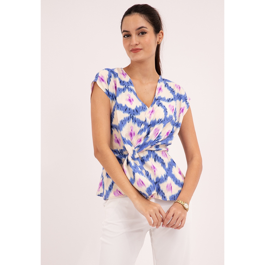 Badomoda DORRINE Side Waist Drape Blouse | Shopee Philippines
