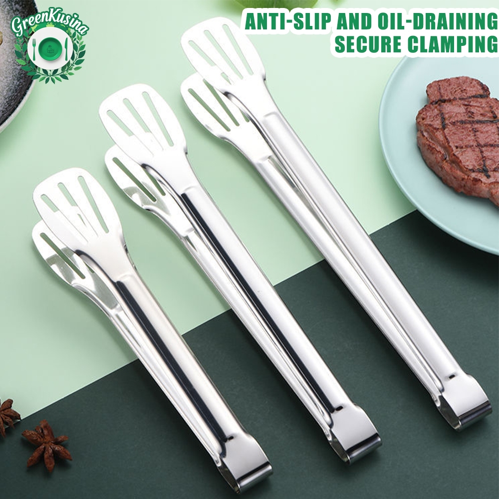Stainless Steel Food Tong Kitchen Cooking Tongs Bbq Clip Salad Bread ...