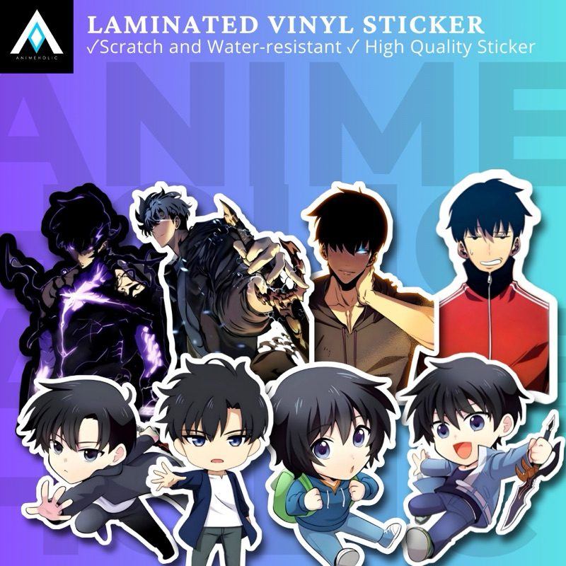 NEW SOLO LEVELING SUNG JIN WOO CHIBI STICKERS ANIME STICKERS LAMINATED ...