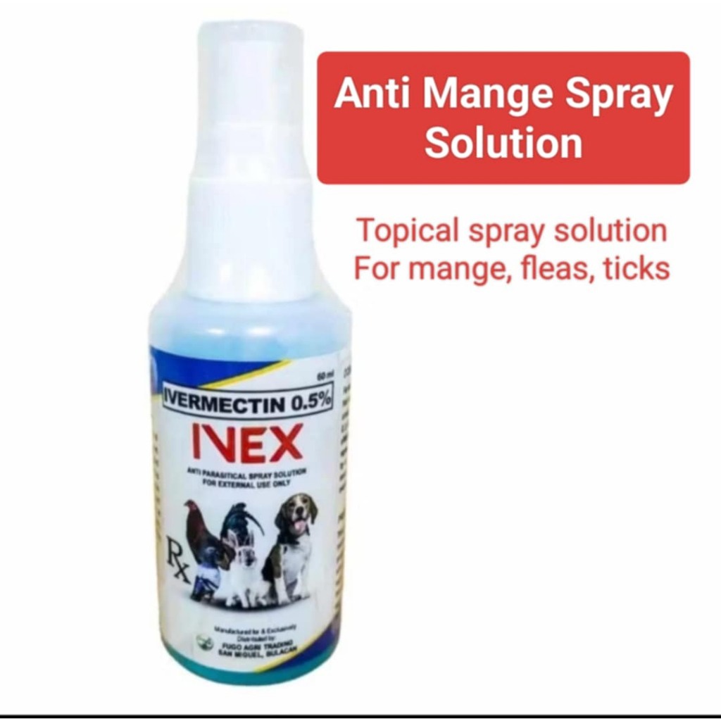 IVER PET SPRAY SOLUTION FOR MANGE, PLEAS, LIES AND TICKS TREATMENT 60ML ...