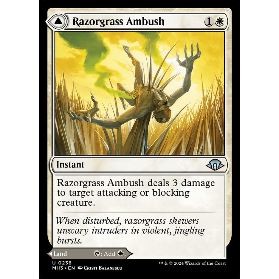 MTG Magic: The Gathering - Razorgrass Ambush / Razorgrass Field MH3 ...