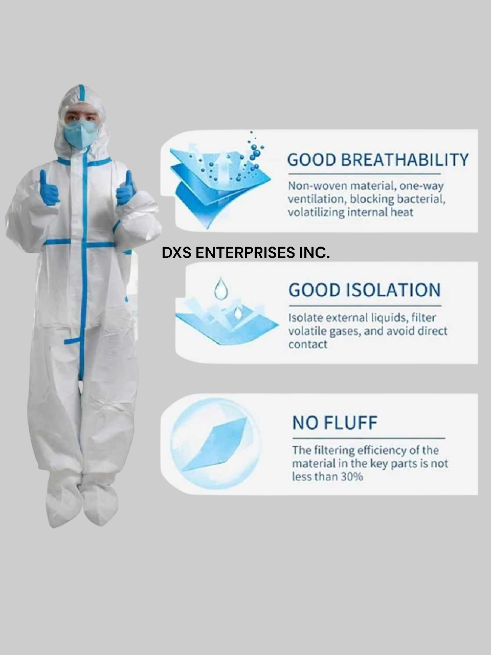 DISPOSABLE PPE HAZMAT SUIT MEDICAL GRADE DISPOSABLE | Shopee Philippines