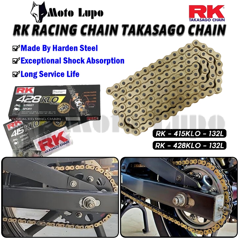 RK Racing Chain Motorcycle Chain Universal Oil Seal Golden Chain 415/ ...