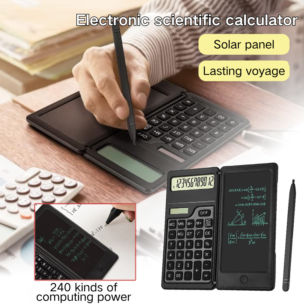 Calculator Scientifics 12-Digit LCD Display Foldable Student Calculator ...