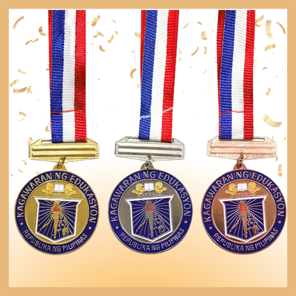 DepEd Medal Award – 6CM Gold, Silver, and Bronze (Kagawaran, 1 Pc ...