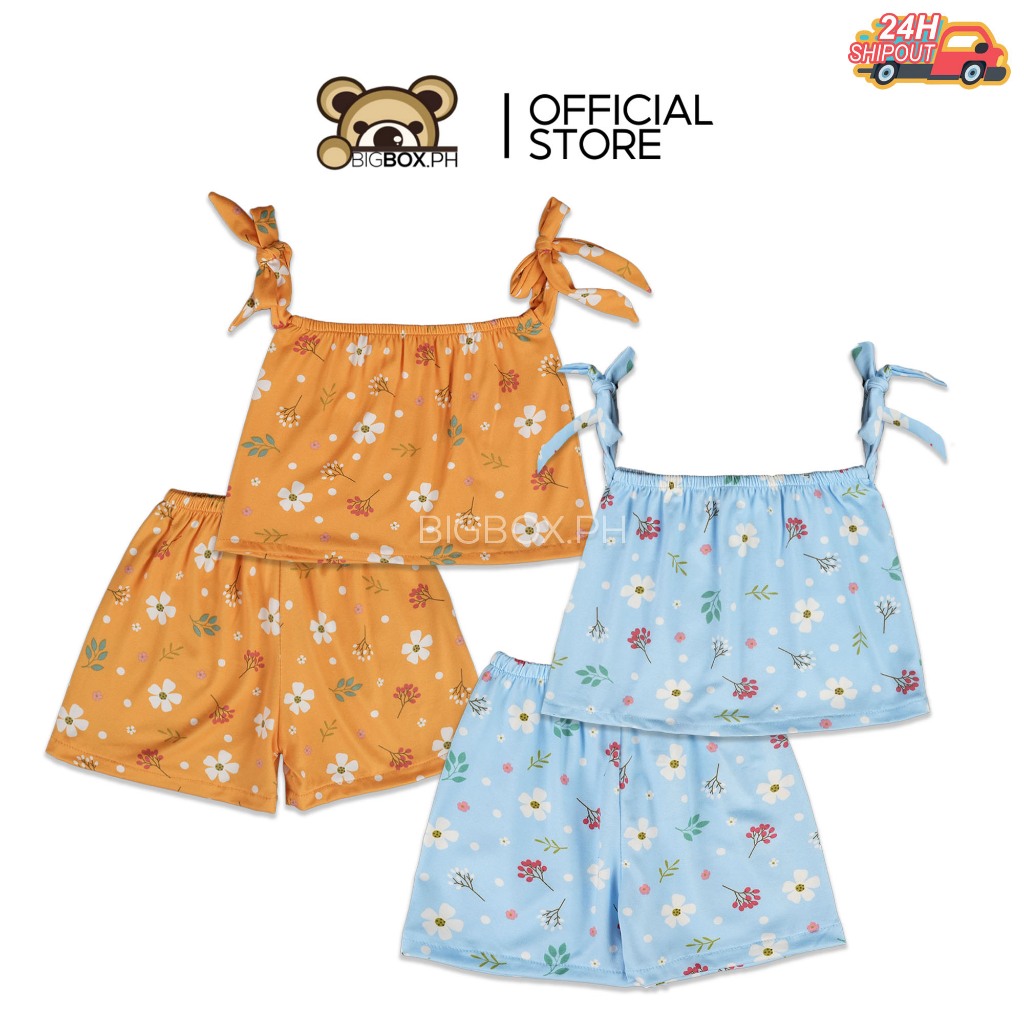 BigboxPH Kids Fashion Two Way Strap Tube Shoulder Tie Top and Shorts ...