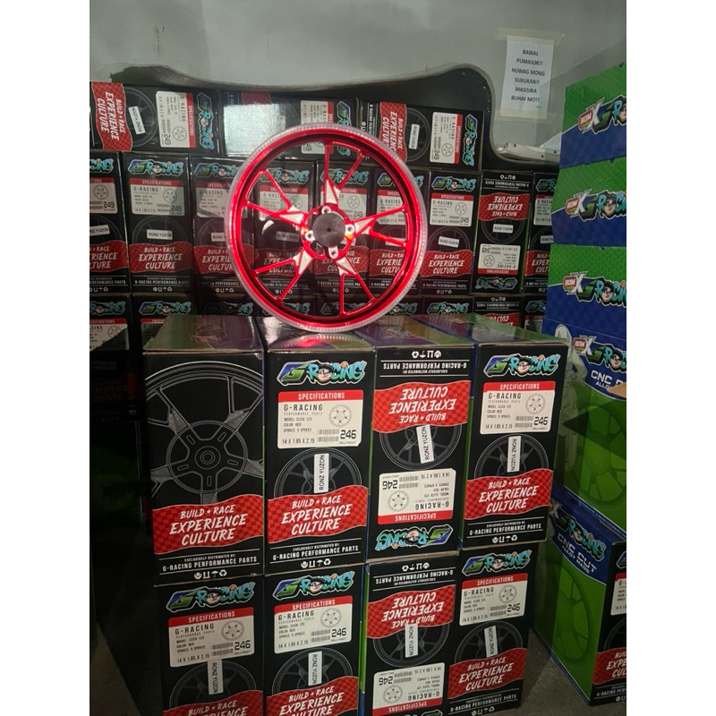 BOOM RANGSIT BoomX MAGS honda click125/150-5spokes 1.85F X 2.15R -14sl ...