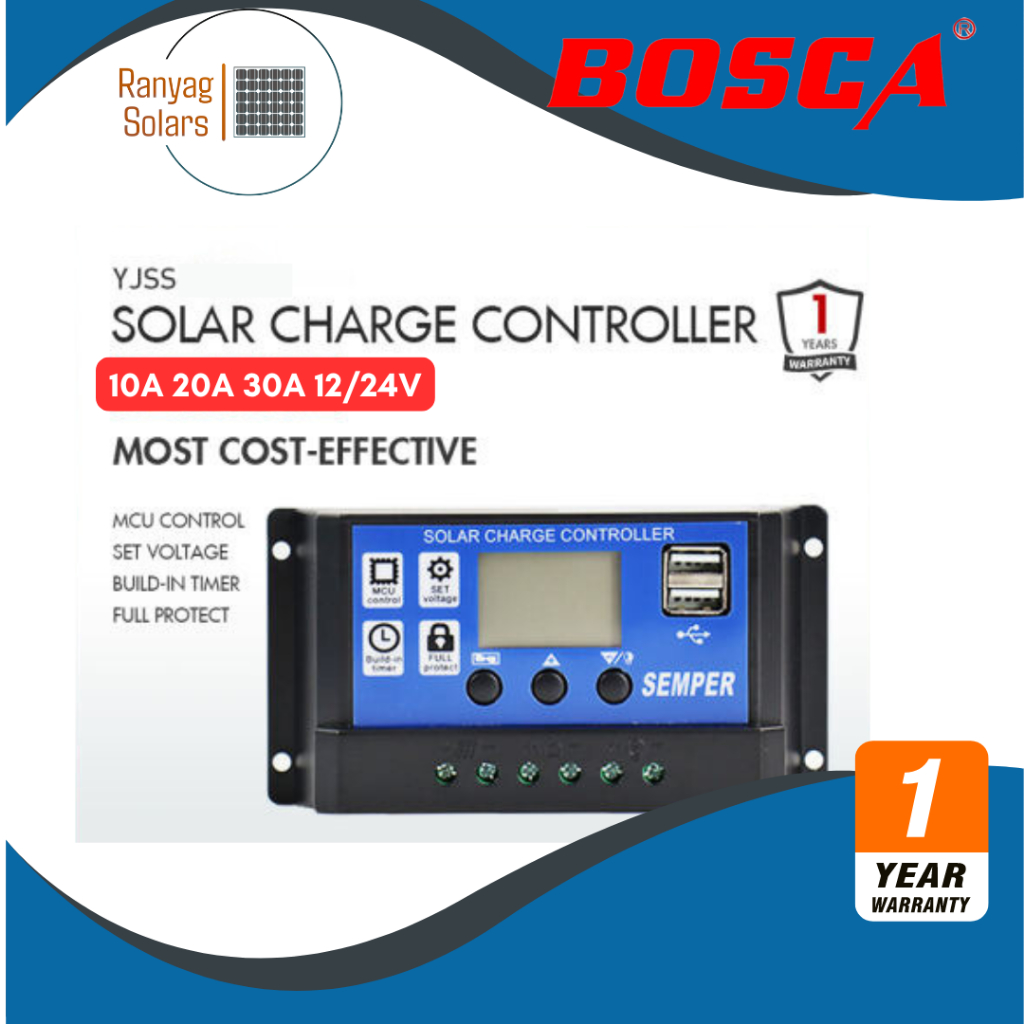 10A 20A 30A PWM Semper SCC Solar Charger Controller Solar Panel Battery Intelligent Regulator ...