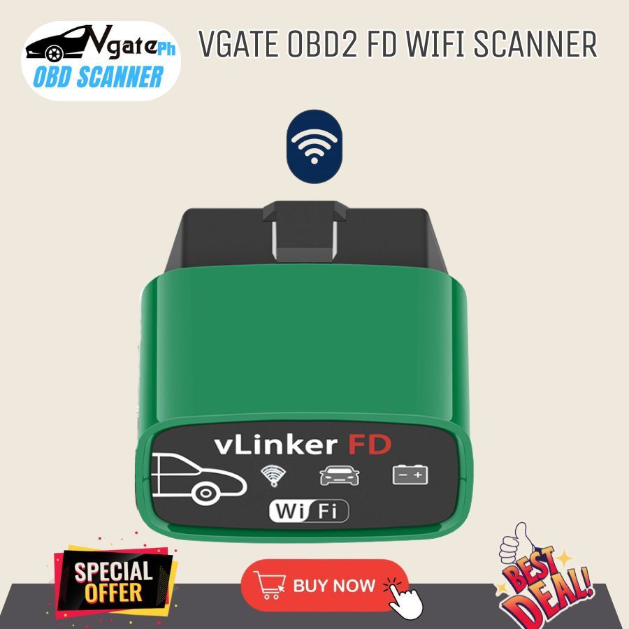 Vgate vLinker FD WiFi OBD2 Scan Tool, Diagnostic Code Reader for iOS, Android, and Windows ...