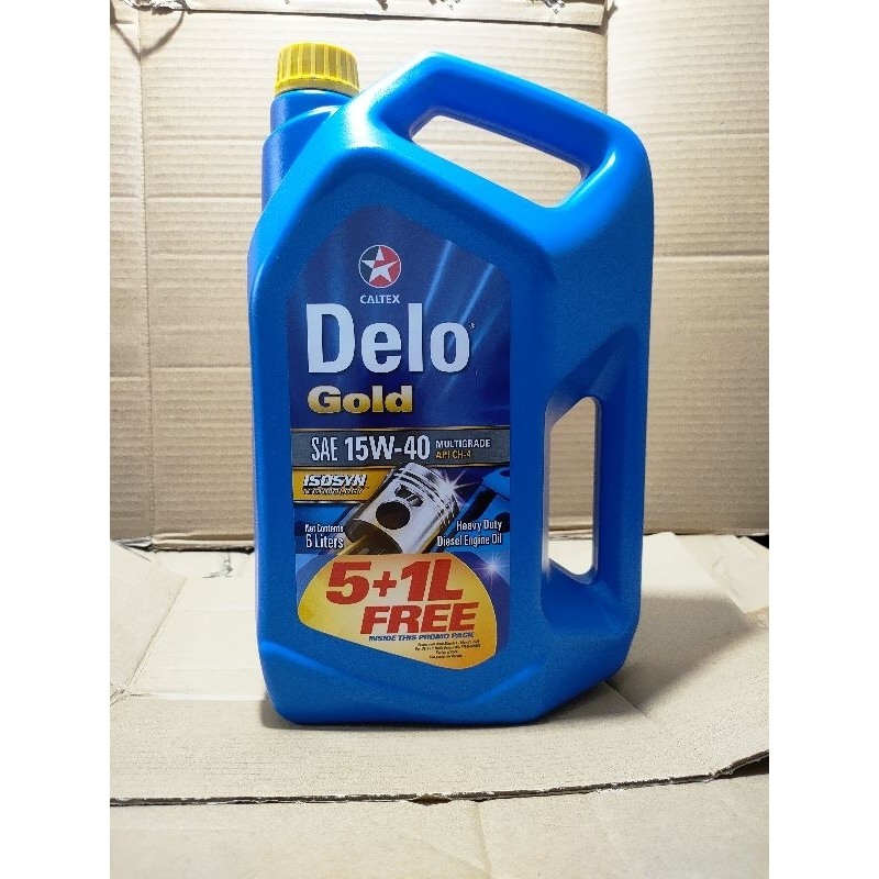 CALTEX DELO GOLD SAE 15W-40 MULTIGRADE API CH-4 5+1L HEAVY DUTY DIESEL ENGINE OIL | Shopee ...
