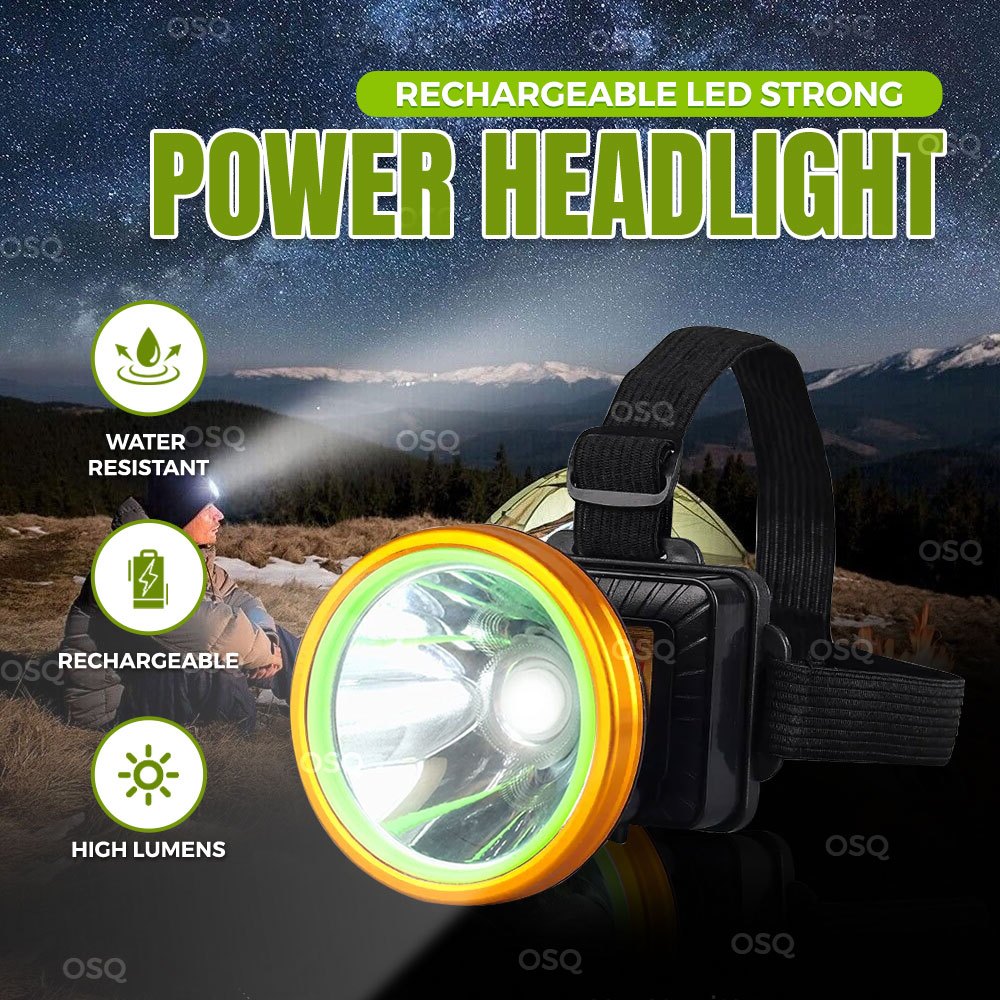 OSQ Multifunction Water Resistant Rechargeable LED Head Light For ...