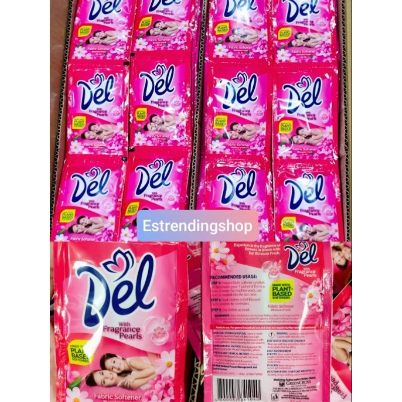 Del Fabric Softener Pink 22ml sachet per dozen | Shopee Philippines
