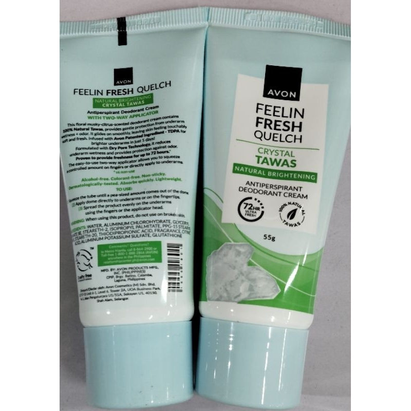 AVON FEELIN FRESH CRYSTAL TAWAS QUELCH 55G | Shopee Philippines