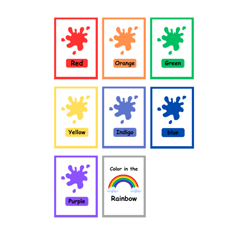 Color of the rainbow flashcard laminated | Shopee Philippines