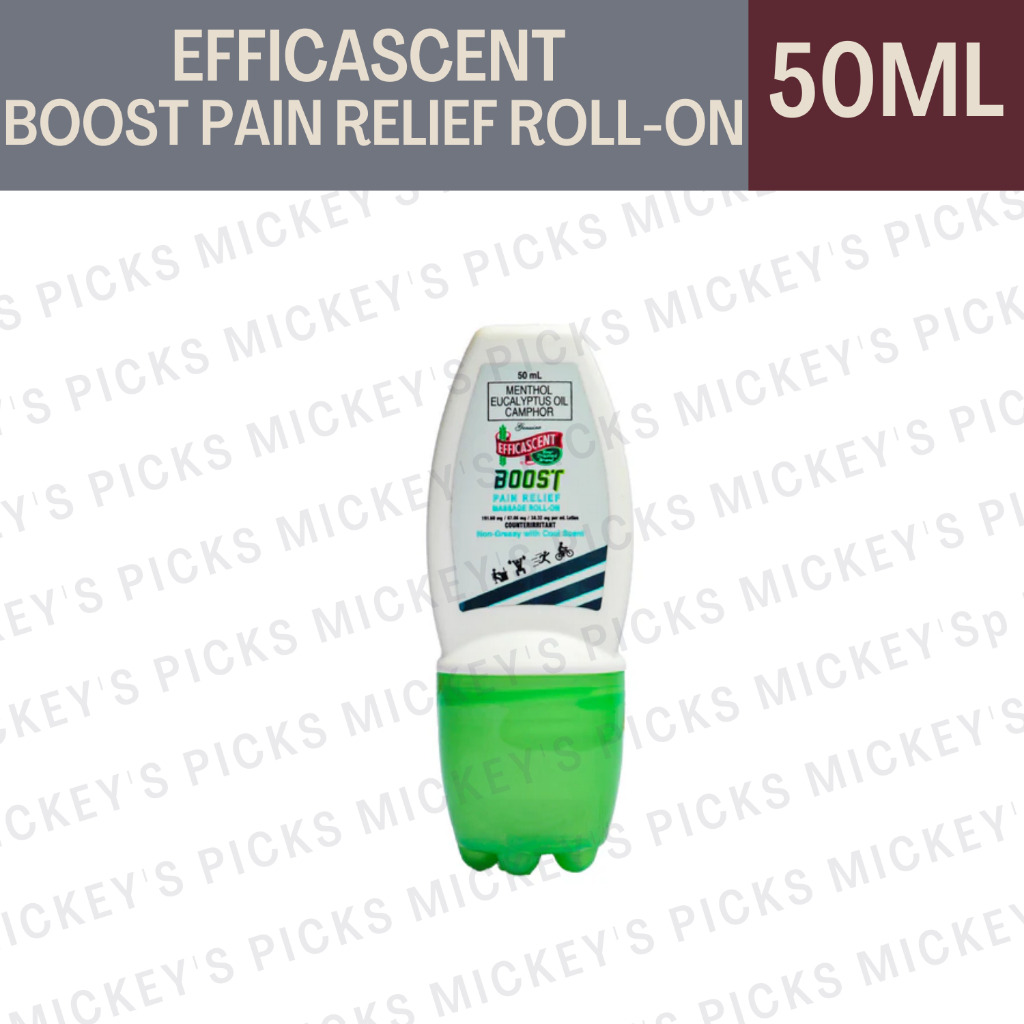 Efficascent Boost Pain Relief Massage Roll-On, Counterirritant, 50mL ...