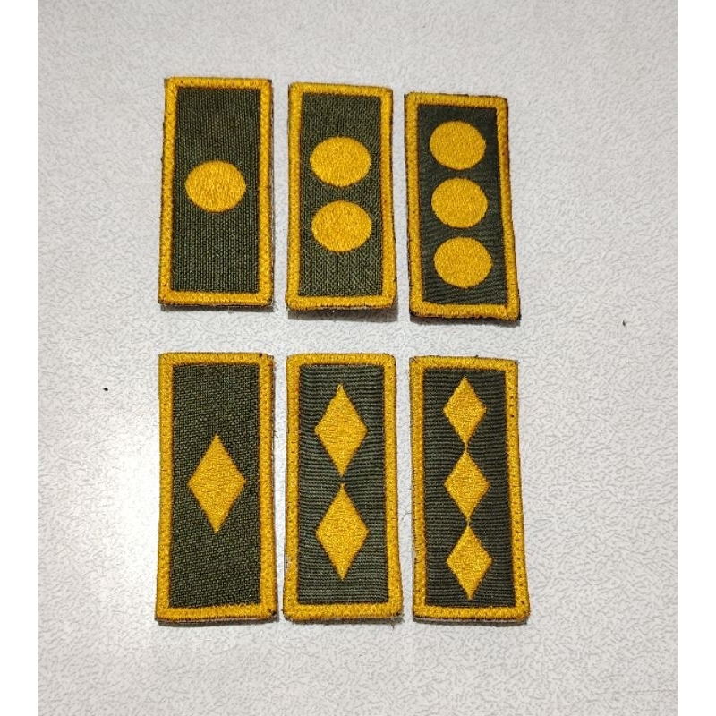 ROTC RANK PATCHES WITH VELCRO MAGIC TAPE | Shopee Philippines