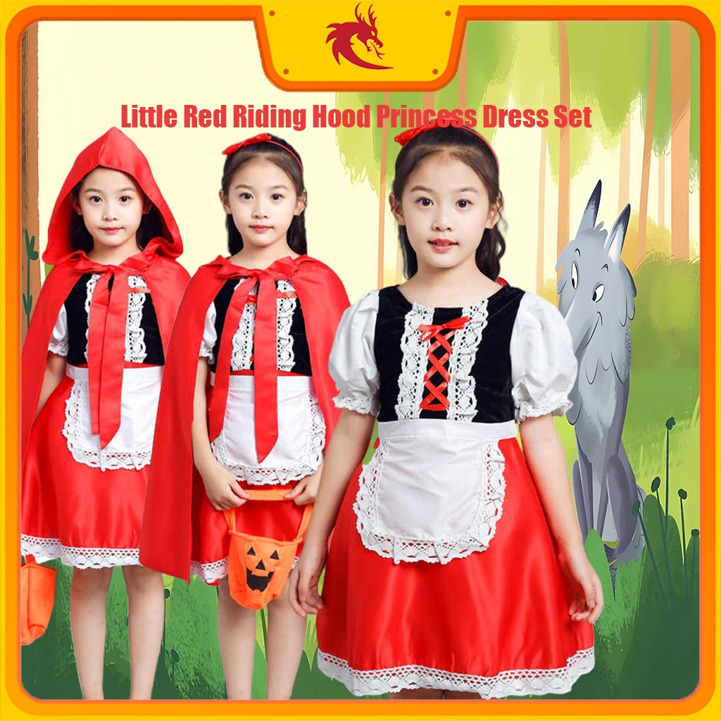 Little Red Riding Hood Princess Dress For Girl Christmas Halloween ...