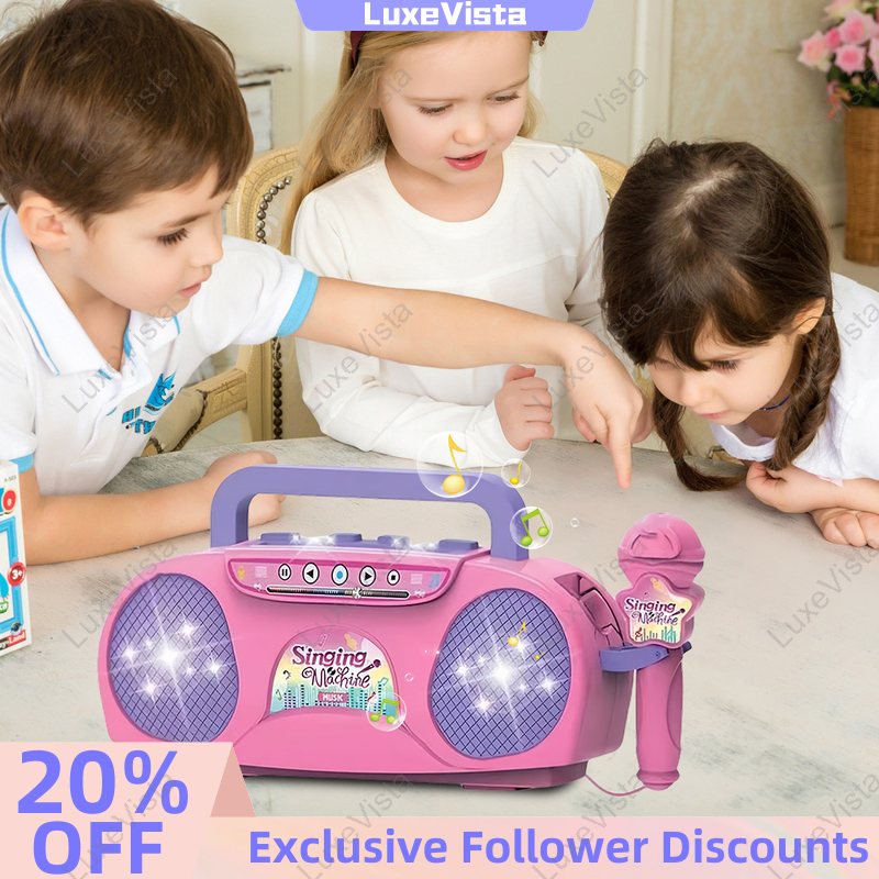 LuxeVista Educational Singing Machine with Mic for Kids, Musical Toy ...