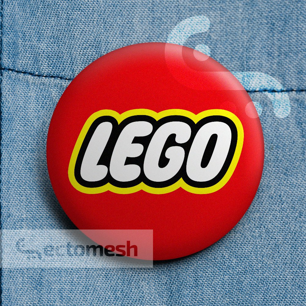 58mm Lego Logo Button Pin by EctoMesh | Shopee Philippines