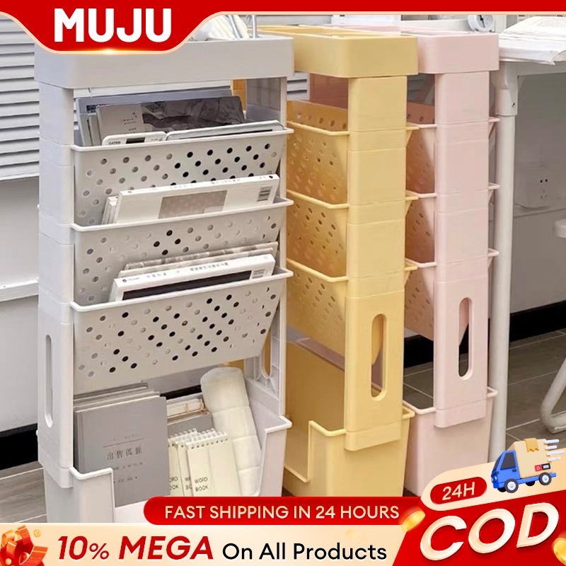 MUJU Children's Bookshelf Magazine Desk Books Rack File Storage Rack ...