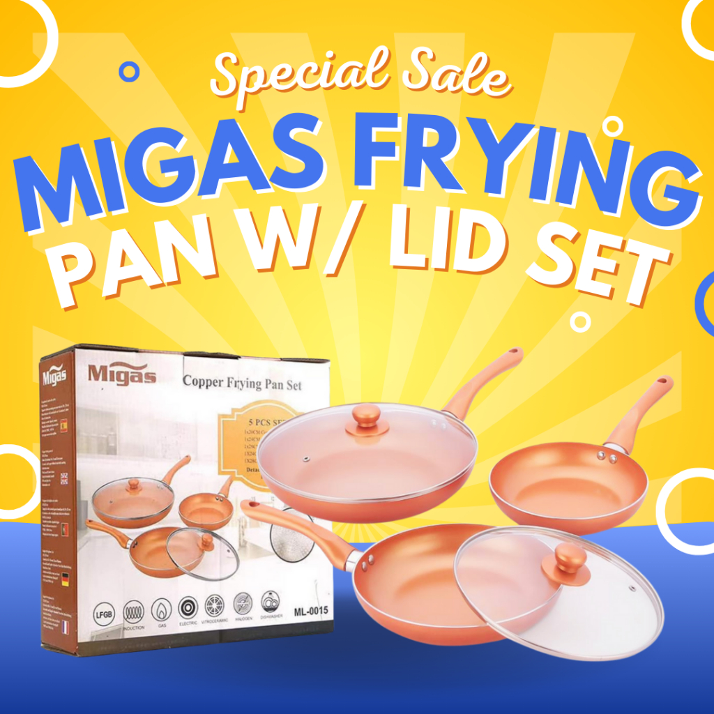 Migas Cookware Set Copper Non-Stick Ceramic Coated Kitchen Pans & Pots ...