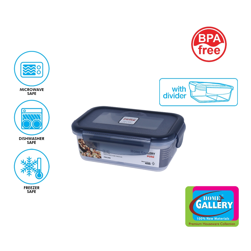 Home Gallery Pure Rectangular Food keeper Polypropylene BPA Free ...