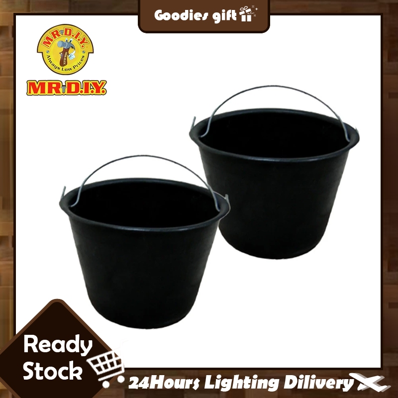 Cement Bucket W/Handle PVC Bucket Garden Pots For Plant Heavy Duty ...