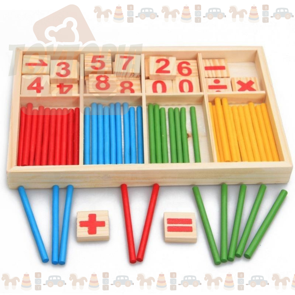 Wooden Math Number Game with Sticks | Shopee Philippines
