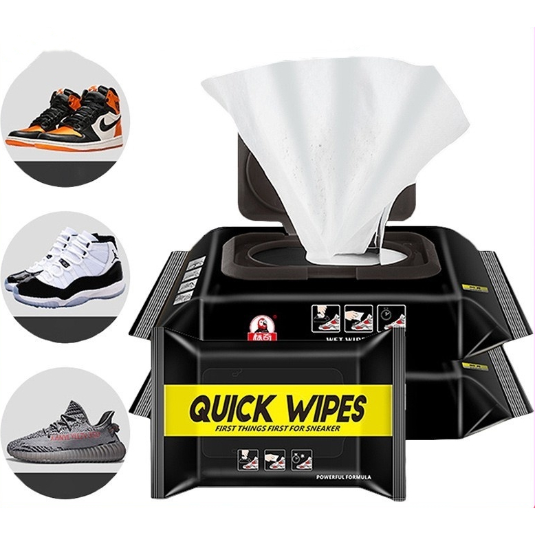 NG MALL Sheet Shoe Wipes Shoe Cleaner Disposable Wet Wipes Leather ...