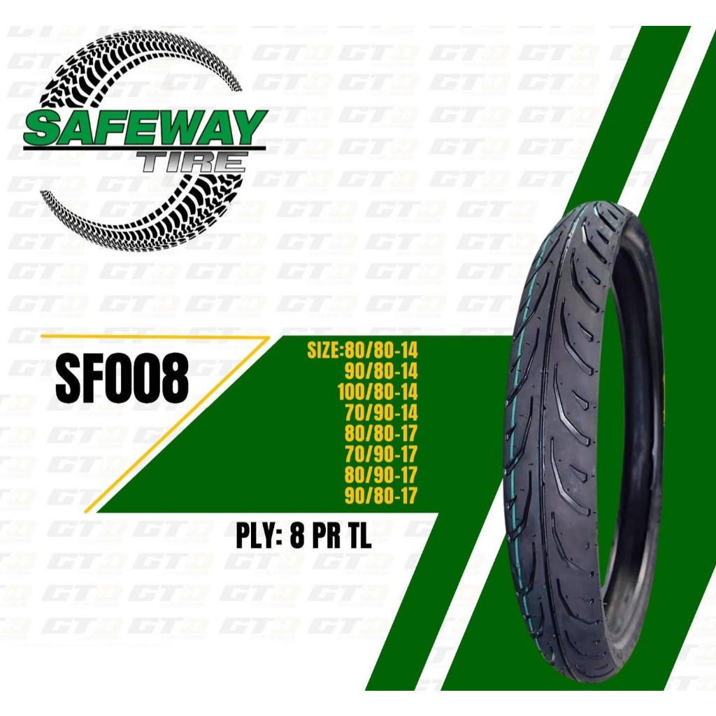 Safeway Tire Tubeless 14" and 17" SF008 for Motorcycle | Shopee Philippines