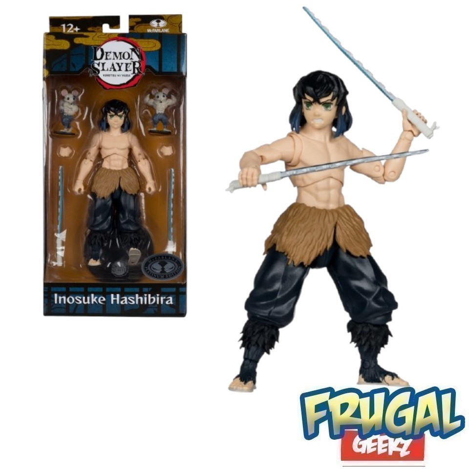 McFarlane : Demon Slayer- Inosuke Hashibira (Unmasked) 7" Platinum ...