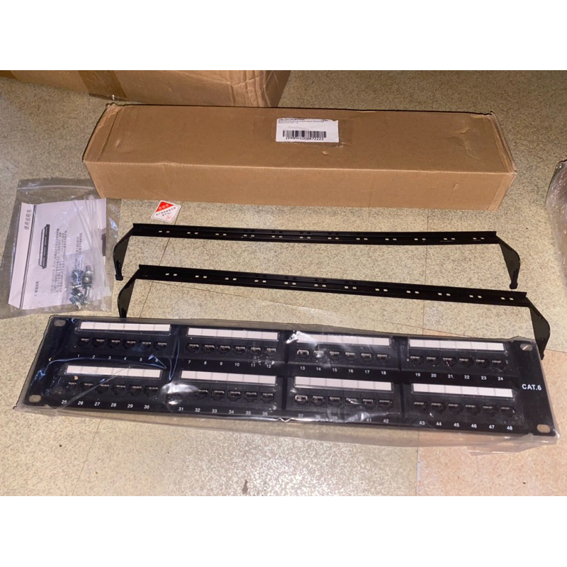 48 Ports Patch Panel CAT6 UTP All-metal Rack Mount Suitable for Cat 6 ...