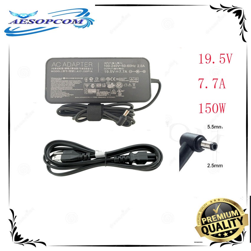 Laptop Charger 19.5V 7.7A for Asus G71G G71V G72GX G72JW G73J G73JH G74 ...