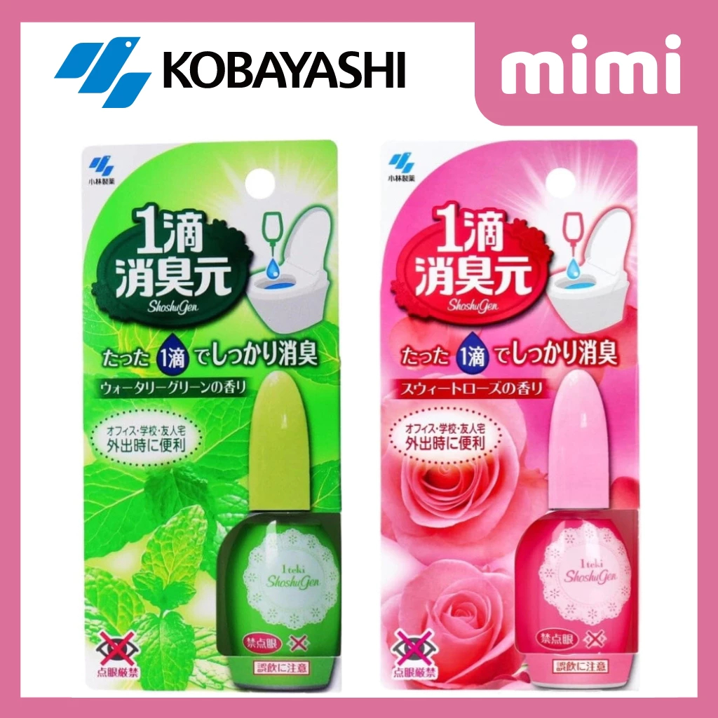 Kobayashi 1 Drop Toilet Deodorizer Watery Green/Sweet Rose Scent 20ml ...