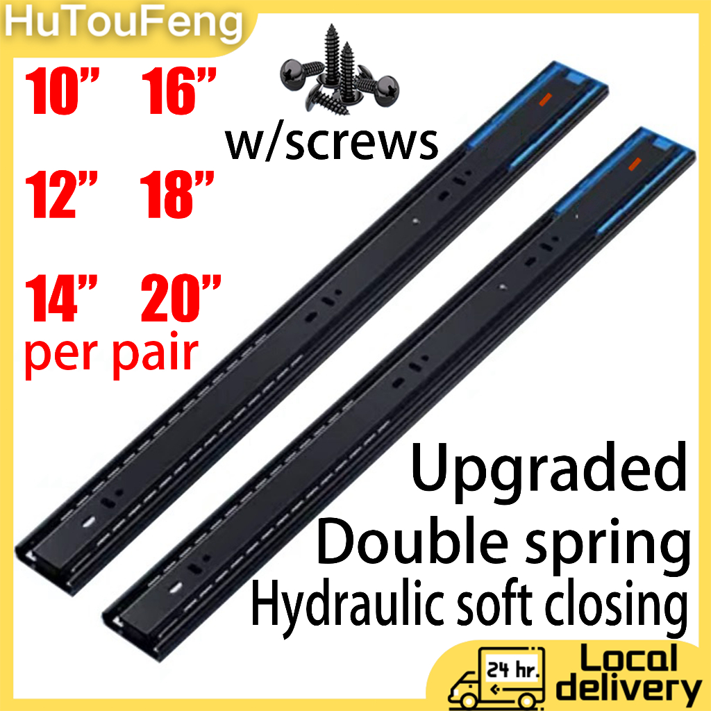 Heavy Duty Drawer Guide Soft Close hydraulic drawer sliders set ...