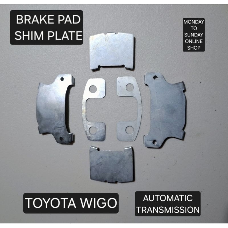 6 Pieces Brake Pad Shim Plate for Toyota Wigo (Automatic Transmission ...