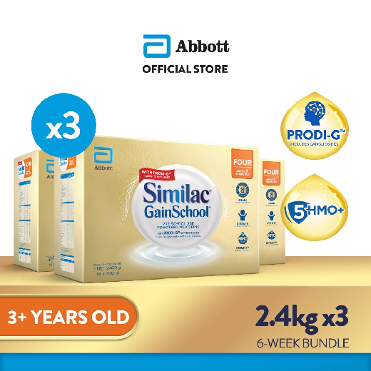 Similac GainSchool 2.4kg Bundle of 3 for Kids Above 3 Years Old ...