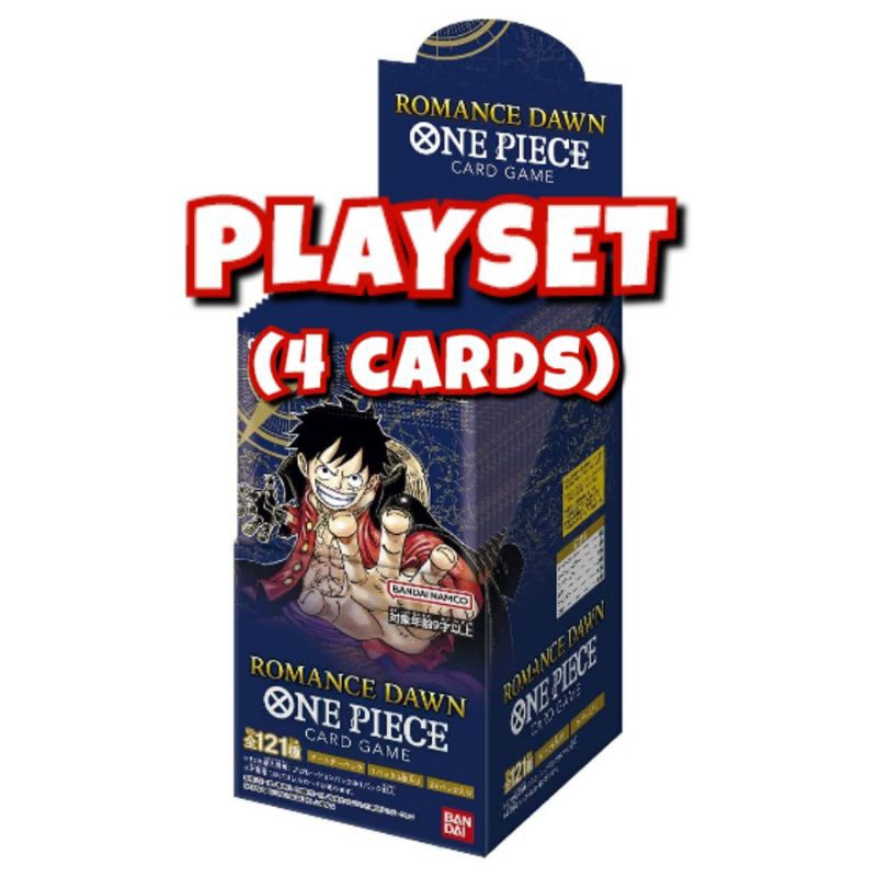 one piece card game (OP01) OP-01 ROMANCE DAWN - PLAYSET (4 CARDS) | Shopee Philippines