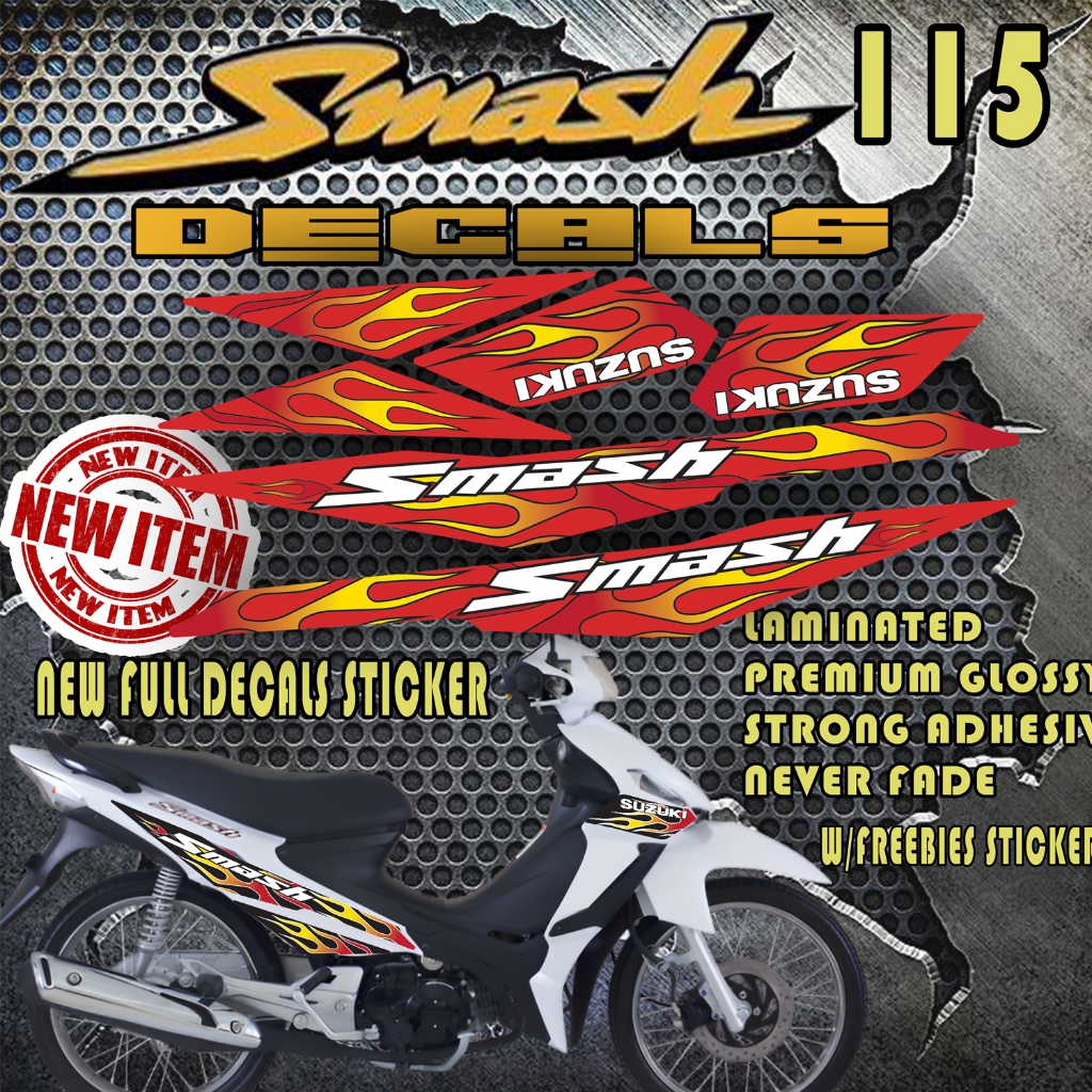 NEW FULL DECALS FOR SMASH 115 MOTORCYCLE/ SMASH115 NEW FULL DECALS ...