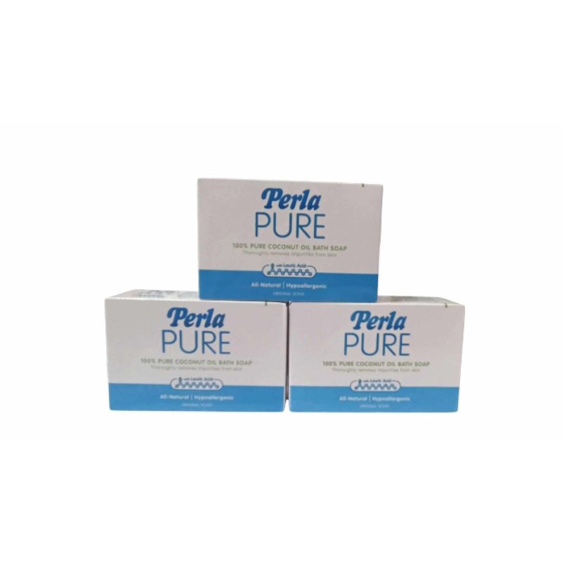 Perla Pure Bath Original Scent Hypoallergenic Soap 125g Set of 3 ...