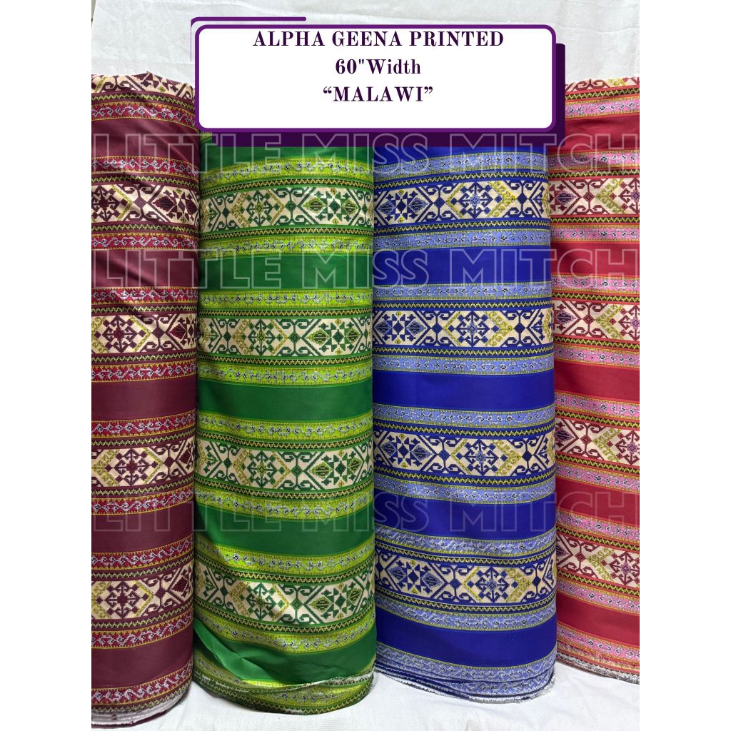 Little Miss Mitch Gina cloth MALAWI 60" width Ethnic Filipino Tribal ...