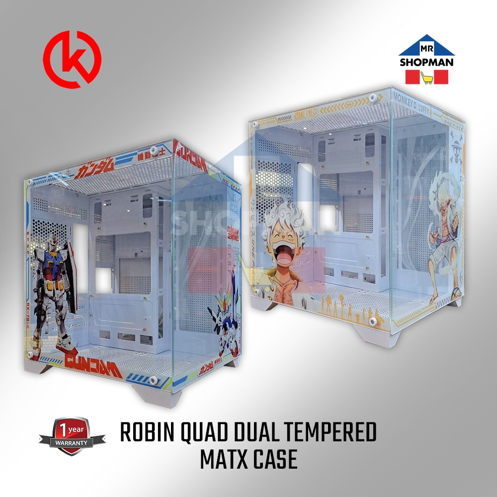 Keytech Robin Quad Dual Tempered One Piece Luffy / Gundam MATX Dual ...