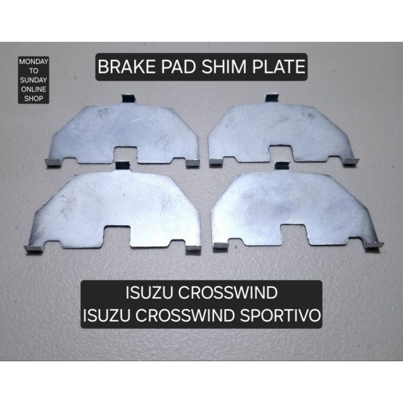 4 Pieces Brake Pad Shim Plate for Isuzu Crosswind | Shopee Philippines