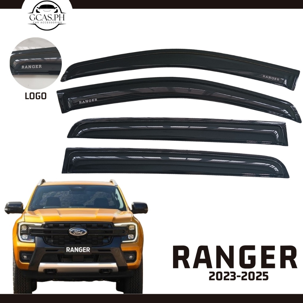 2023 2024 2025 Ford Ranger Rain Visor, Rain gutter, Door visor, Window ...